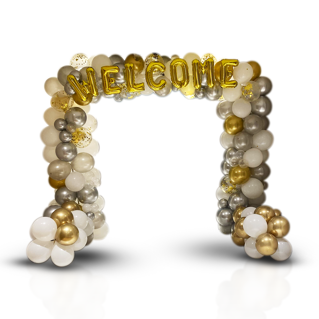Gold Welcome Arch – Balloons Co