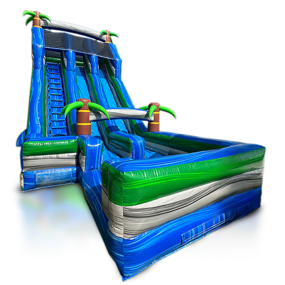 Blue Double Lane Dry/Water Slide – Balloons Co