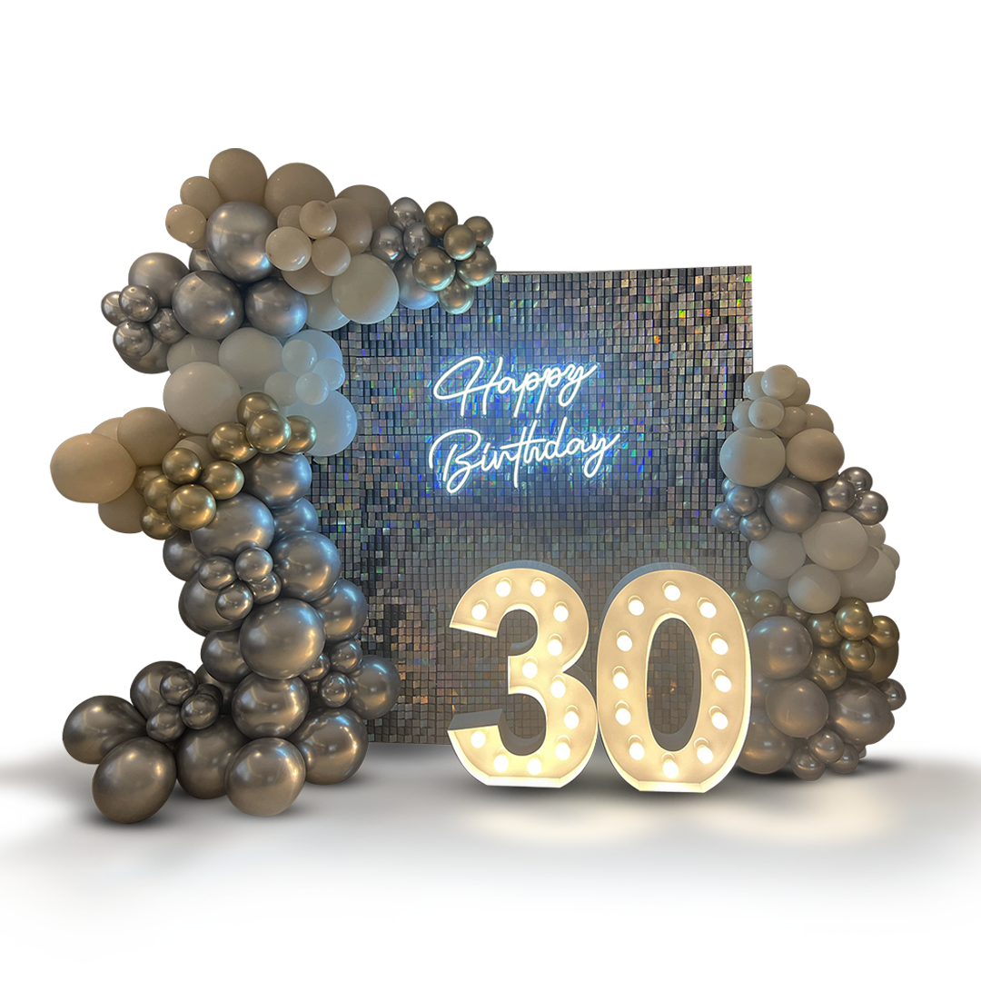 Gold and Silver Mix Theme Decoration – Balloons Co