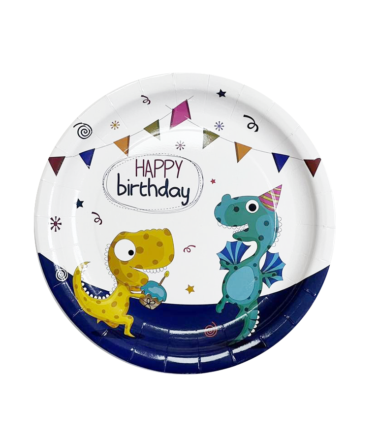 HBD Dinosaur Plate – Balloons Co